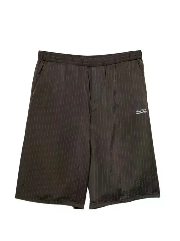 Undercover Pinstripe Shorts With Logo