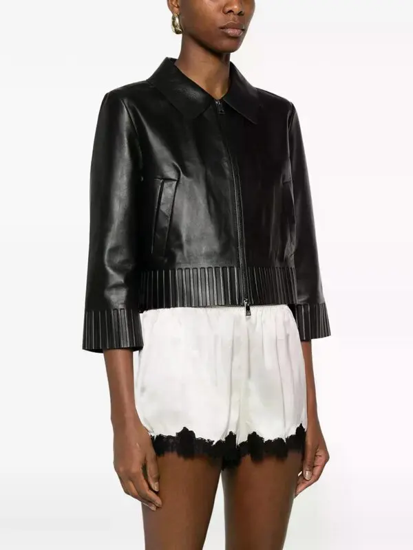 MARCCAIN Leather Zip-up Jacket