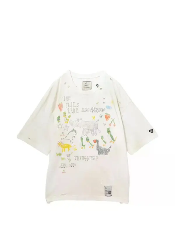 Mihara Yasuhiro Distressed Graphic T-shirt