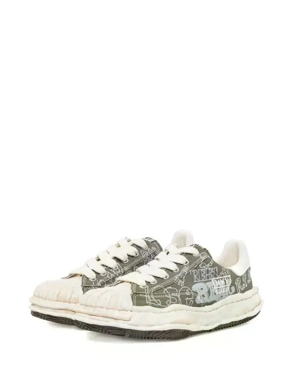Mihara Yasuhiro Graphic-print Trainers - Green