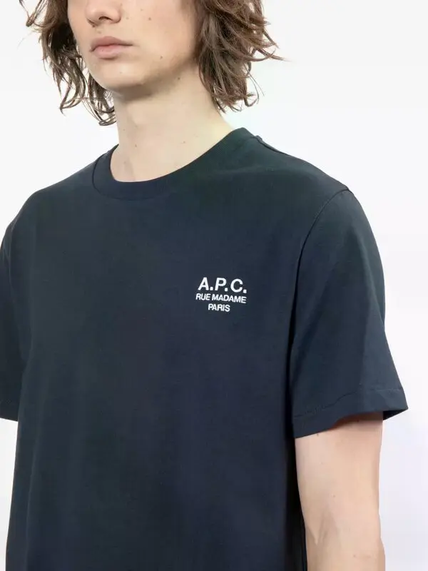 A.p.c. Embroidered Logo T-shirt - Grey
