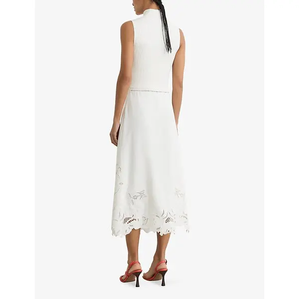 REISS Phoenix Sleeveless Knitted Midi Dress