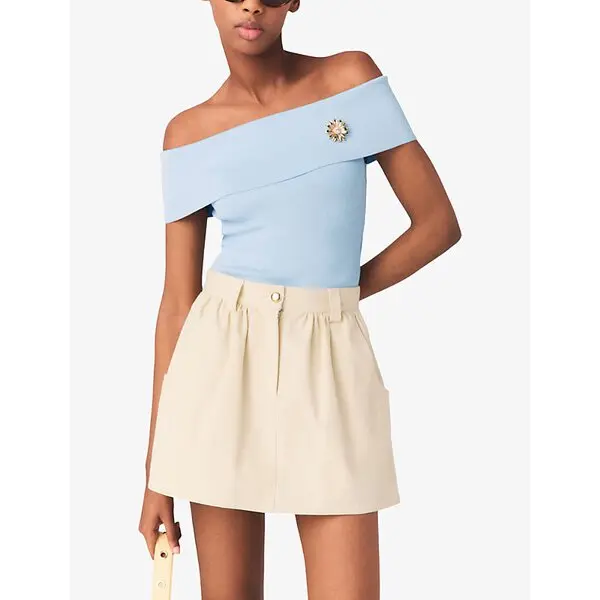 Maje Side-pocket Cotton Skort