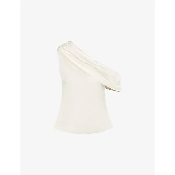 MALINA Seleah Asymmetrical Satin Top