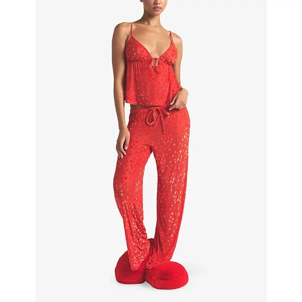 SKIMS Sheer Velvet Cami And Trousers Set