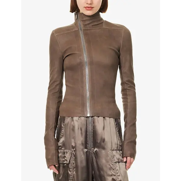 Rick Owens Gary Slim Leather Jacket