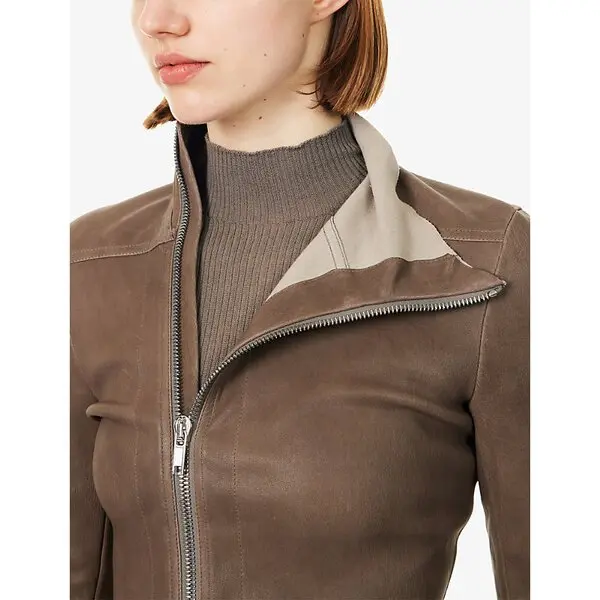 Rick Owens Gary Slim Leather Jacket