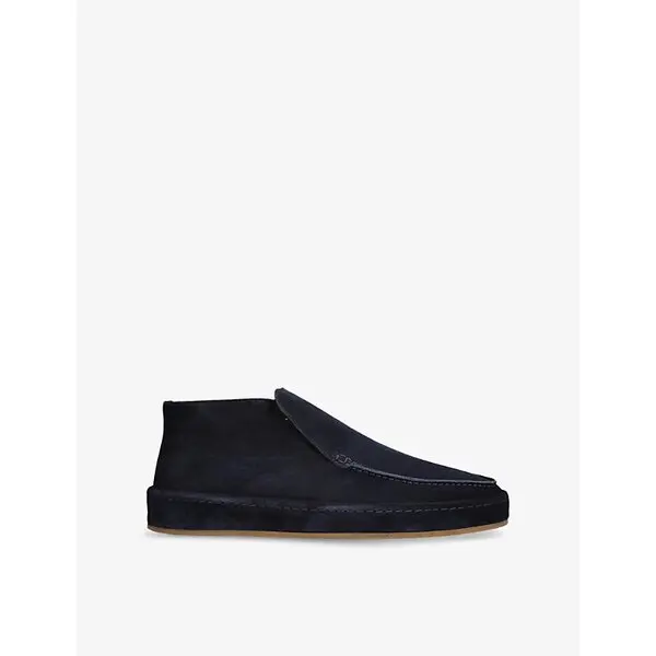 AURELIEN Voyager City Suede Loafers - Navy