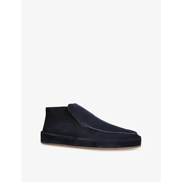 AURELIEN Voyager City Suede Loafers - Navy