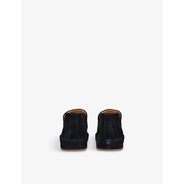 AURELIEN Voyager City Suede Loafers - Navy