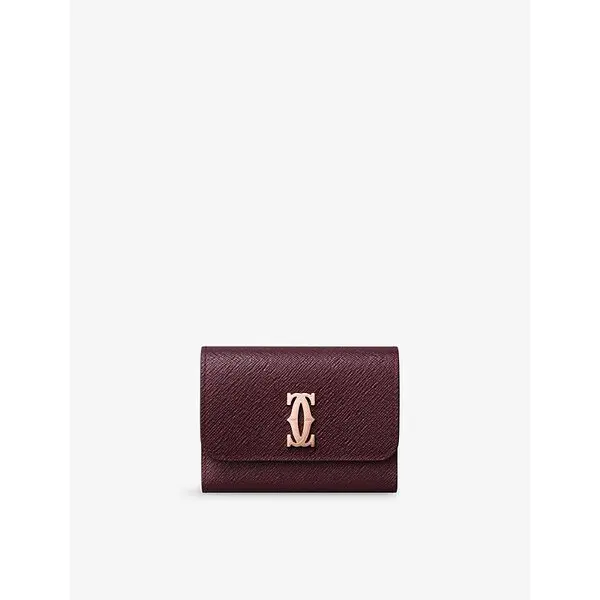 Cartier C De Mini Leather Wallet - Grape