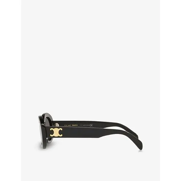 Celine Cl40194u Oval-frame Acetate Sunglasses