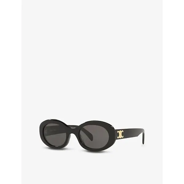 Celine Cl40194u Oval-frame Acetate Sunglasses