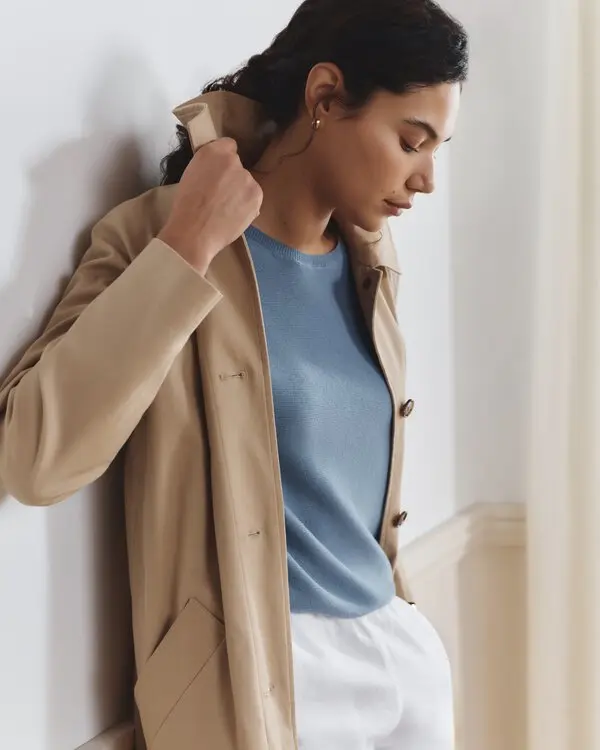 Quince Comfort Stretch Mac Coat
