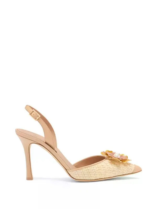MALONE SOULIERS Sarah Floral Slingback Pumps