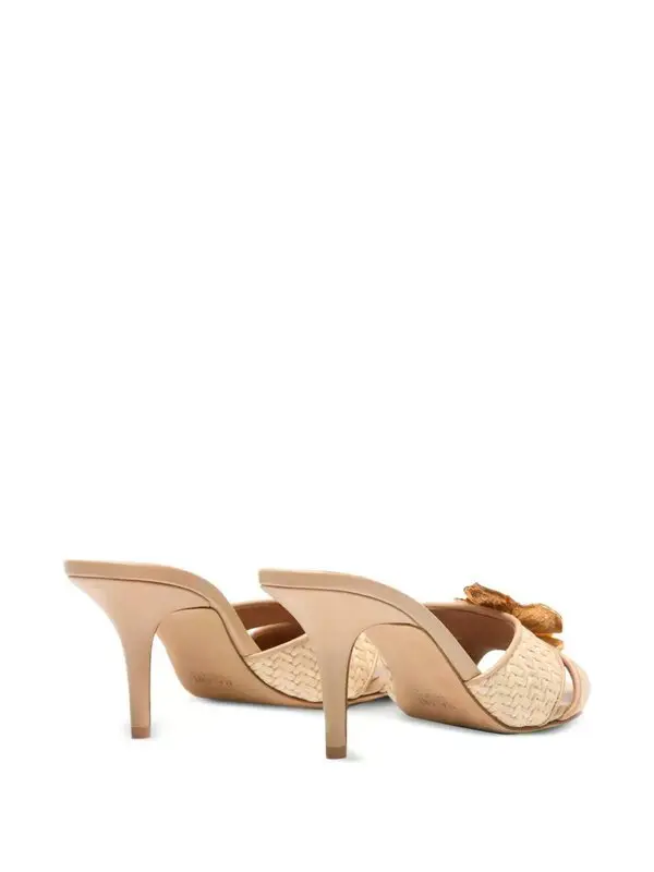 MALONE SOULIERS Flower Raffia Sandals - Neutrals