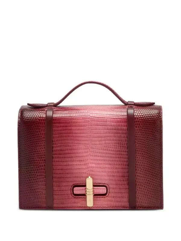 MALONE SOULIERS Embossed Leather Top Handle Bag