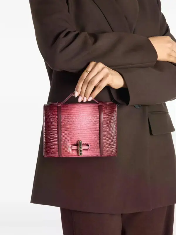 MALONE SOULIERS Embossed Leather Top Handle Bag