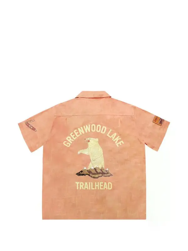 SAMUEL ZELIG Trail Camp Embroidered Shirt - Orange