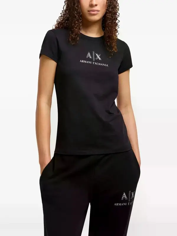 Armani Exchange Logo Embellished T-shirt