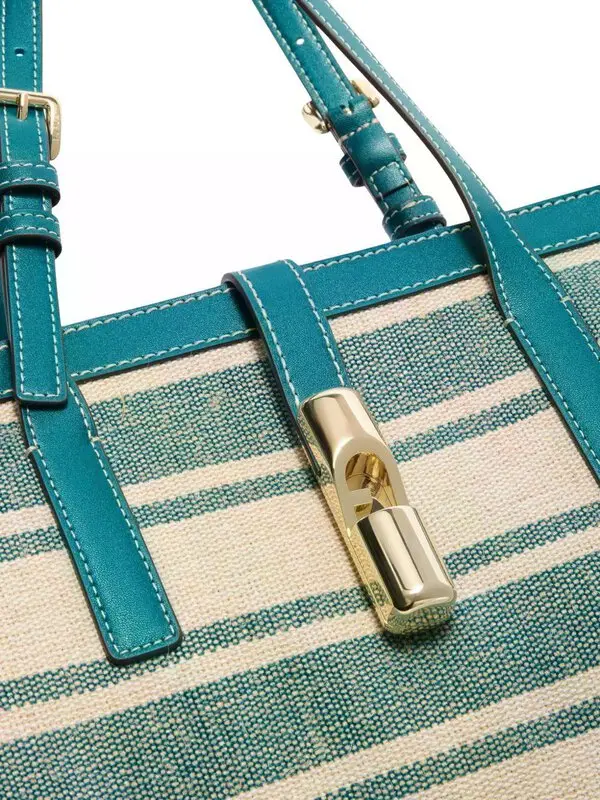 Furla Striped Debby Tote Bag