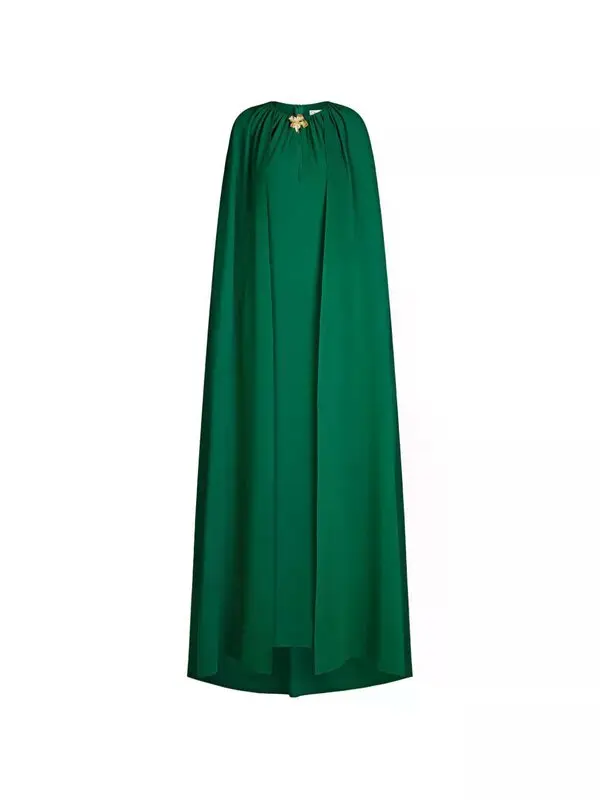 Oscar De La Renta Cyclamen Detail Maxi Dress - Green