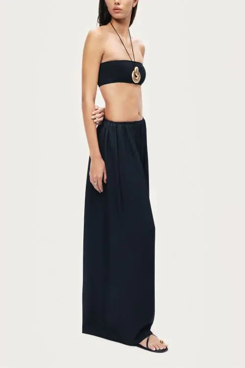 NOCTURNE Elasticated Wide-leg Pants - Black