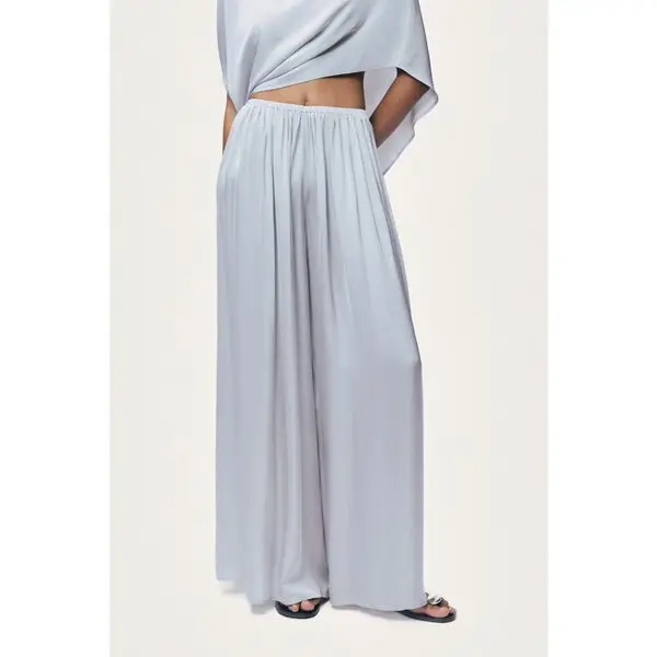 NOCTURNE Elasticated Wide-leg Pants - Grey