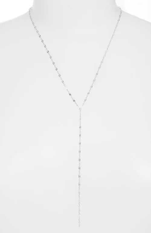 SET & STONES Phoebe Lariat Necklace - Silver