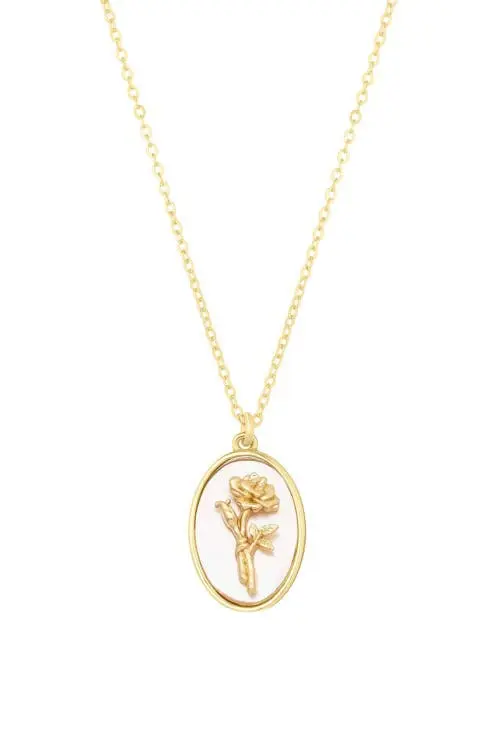 SET & STONES Katrina Birth Flower Necklace - Gold/june