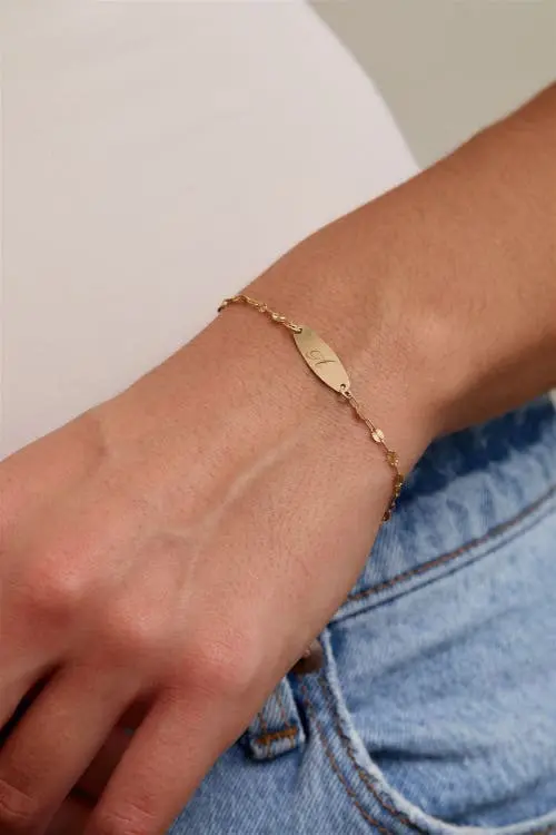 SET & STONES Bank Initial Bracelet - Gold/s
