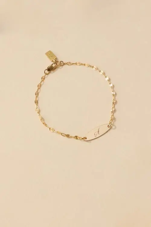 SET & STONES Bank Initial Bracelet - Gold/s