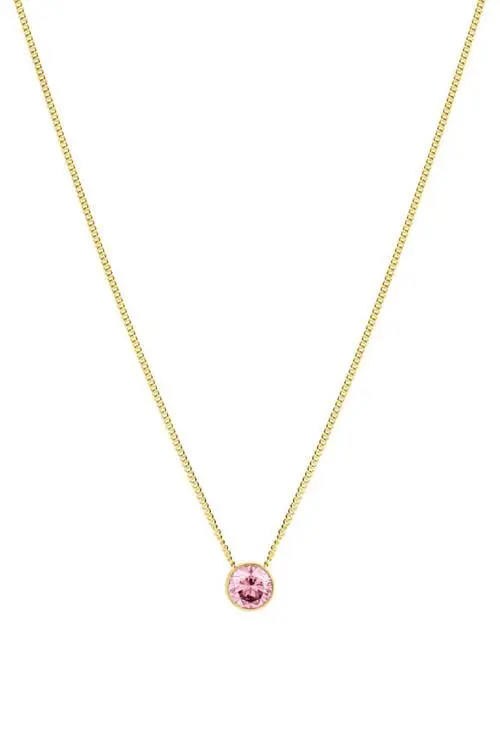 SET & STONES Birthstone Station Necklace - Gold/june