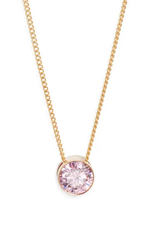 SET & STONES Birthstone Station Necklace - Gold/october