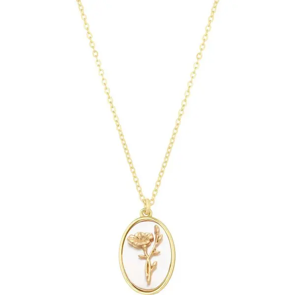 SET & STONES Katrina Birth Flower Necklace - Gold/september