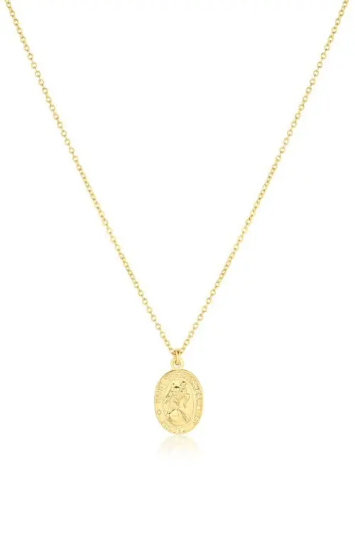 SET & STONES St. Christopher Pendant Necklace - Gold