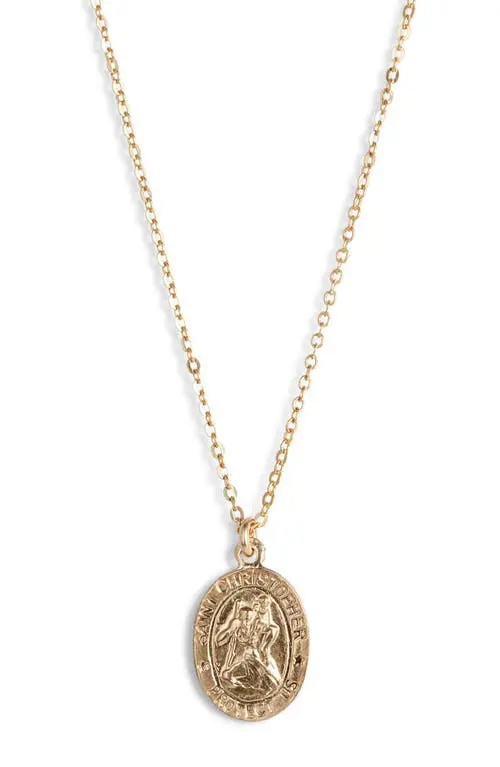 SET & STONES 14k Fill St. Christopher Pendant Necklace - Gold