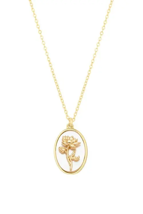 SET & STONES Katrina Birth Flower Necklace - Gold/july