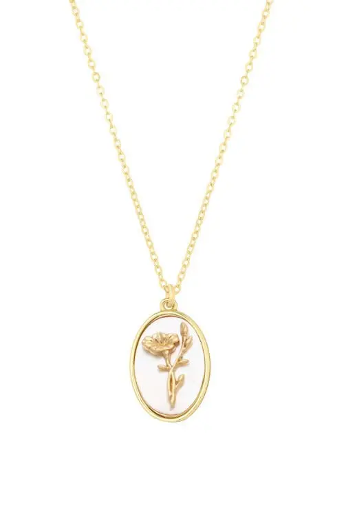 SET & STONES Katrina Birth Flower Necklace - Gold/september