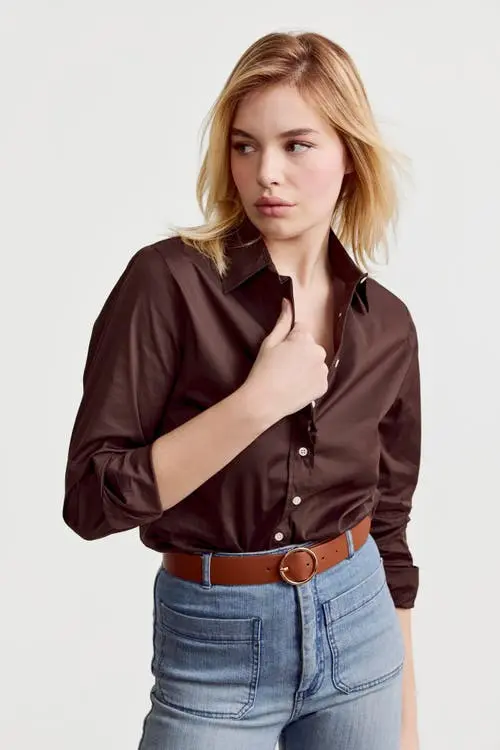The Shirt By Rochelle Behrens The Icon Shirt By - Brown