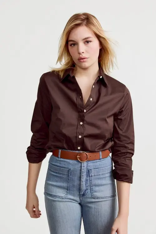 The Shirt By Rochelle Behrens The Icon Shirt By - Brown