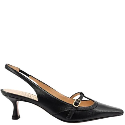 MADISON MAISON X Roberto Festa Penny Kitten Heel Slingback - Black