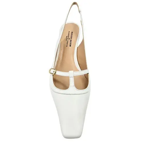 MADISON MAISON X Roberto Festa Penny Kitten Heel Slingback - White