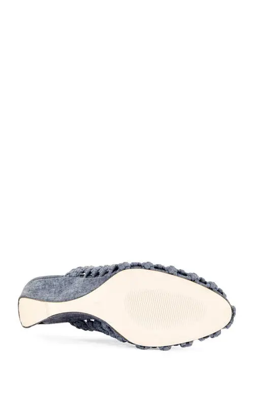 AZALEA WANG Gwendolyn Crochet Wedge Mule