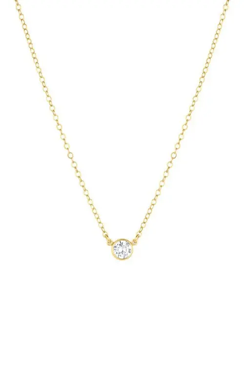 SET & STONES Solitaire Necklace - Gold