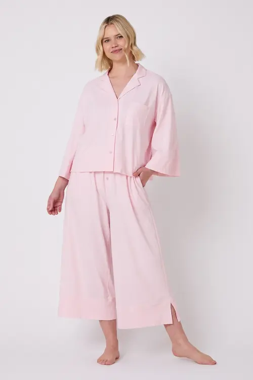 THE CAT'S PAJAMAS The Mariposa Pima Organic Pajama Set - Petal