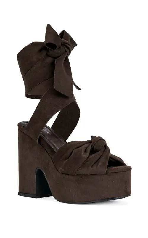AZALEA WANG Saki Block Heel Sandals