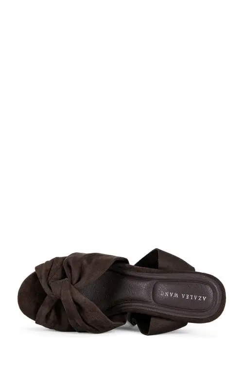 AZALEA WANG Saki Block Heel Sandals