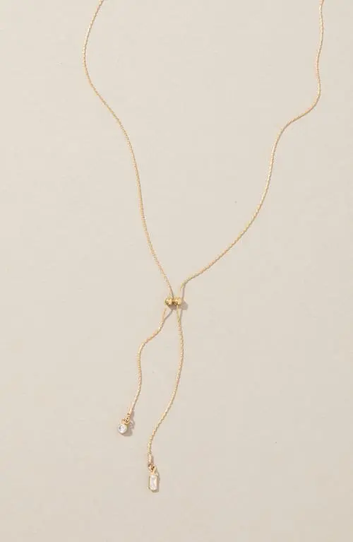 SET & STONES Zoey Cubic Zirconia Lariat Necklace