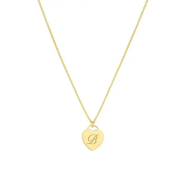 SET & STONES Alice Initial Heart Pendant Necklace - Gold/a